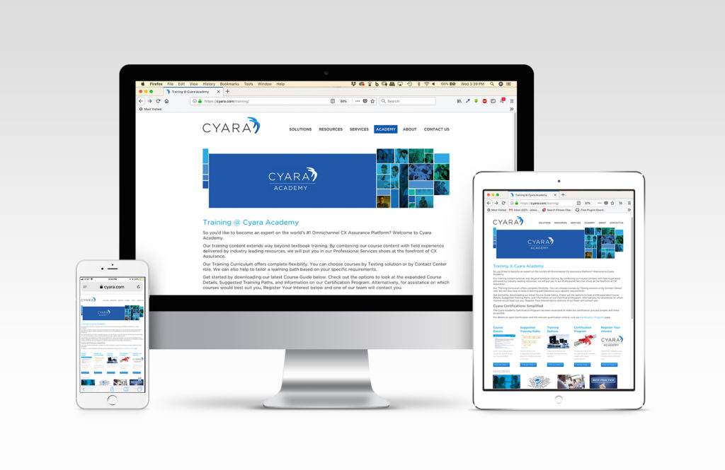 Cyara Academy | joanne lesser | corporate designer