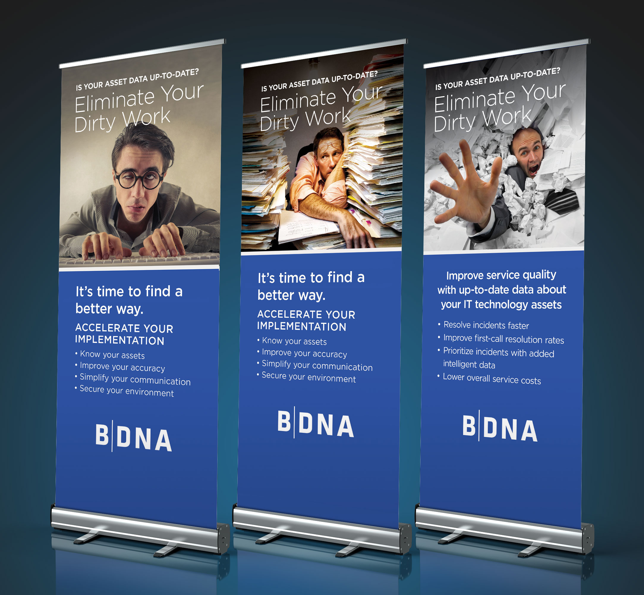 BDNA – Eliminate Your Dirty Work | joanne lesser | corporate designer